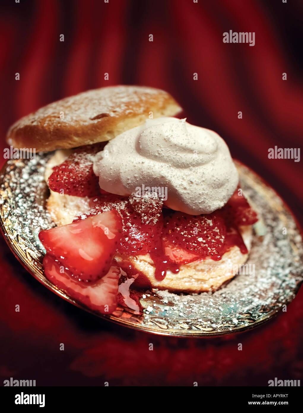 Yummy Strawberry Shortcake as Hero Stock Photo - Alamy
