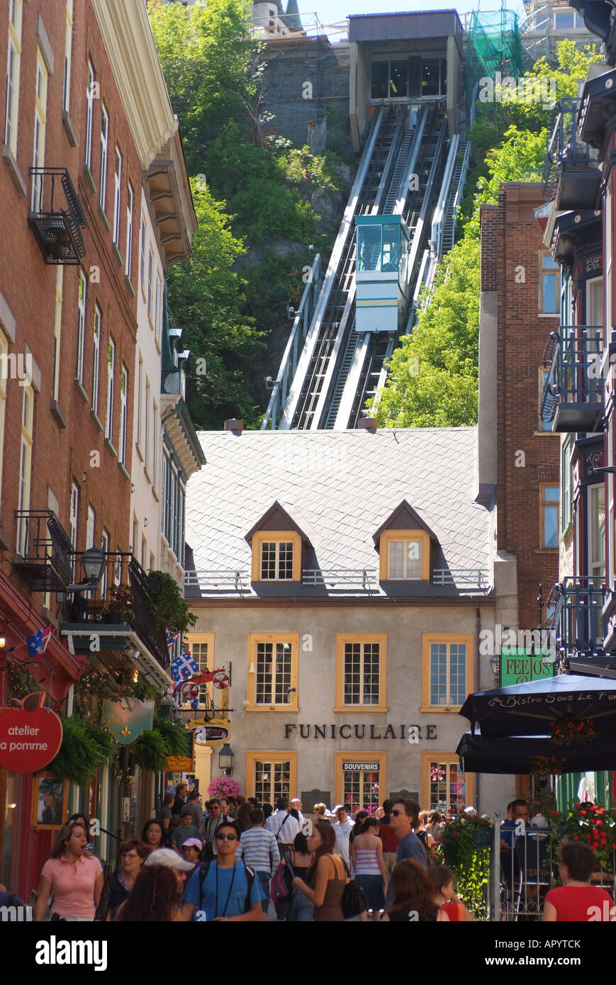 Quebec City funicular Stock Photo - Alamy