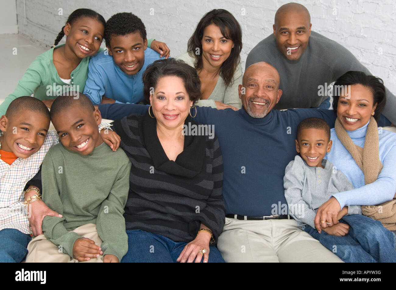 Portrait of multi-generational African family Stock Photo - Alamy