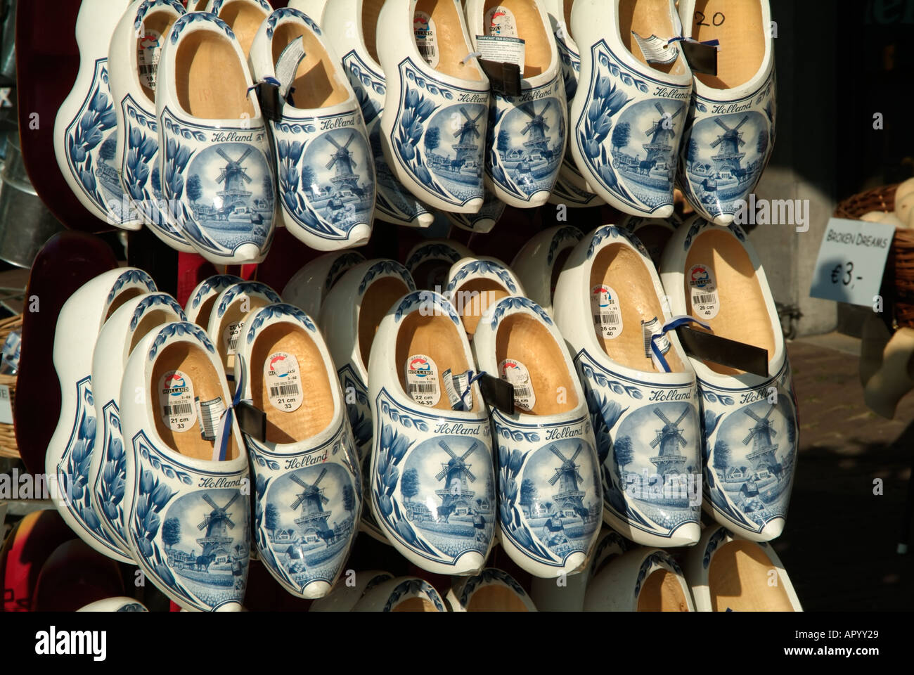 Clogs for sale painted in Delft Blue style Delft Holland The ...