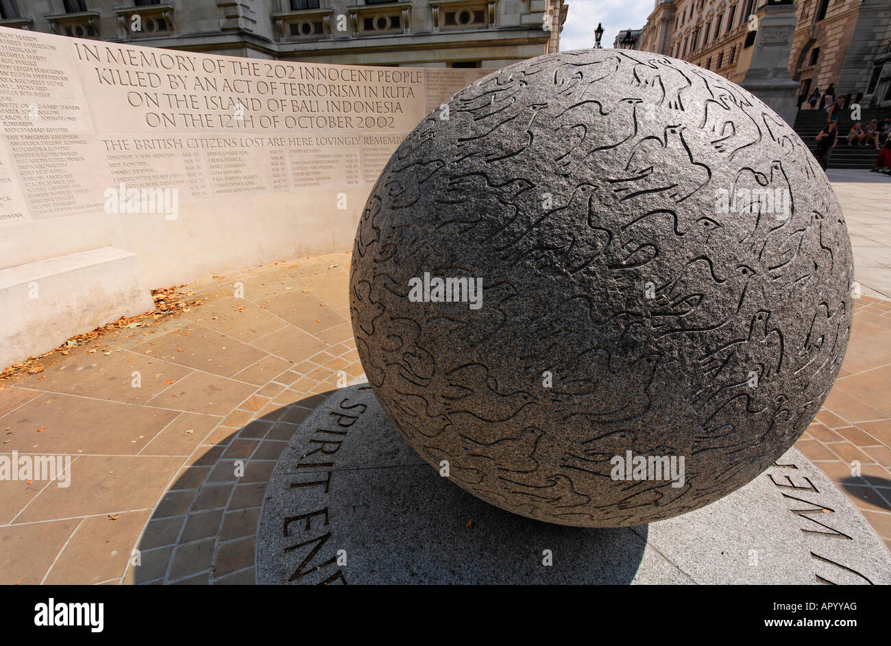 Dove motif sculpture in memory of the victims of the Bali terrorist ...