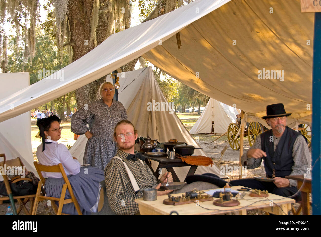 Civil war battle reenactment of Townsends in Mt. Dora Florida Stock ...