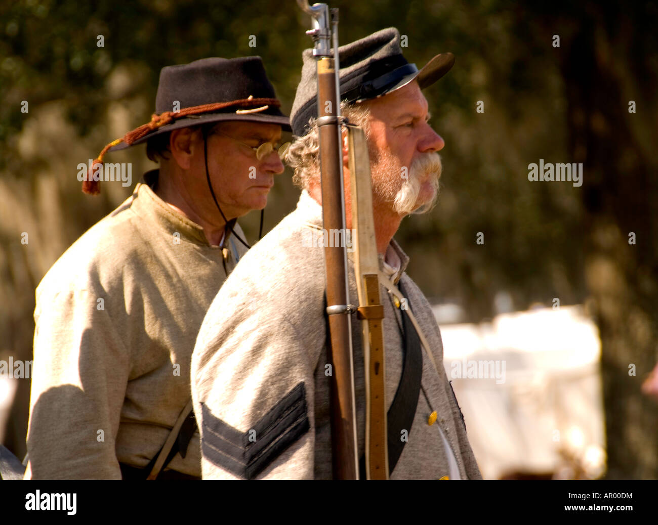Civil war battle reenactment of Townsends in Mt. Dora Florida Stock ...