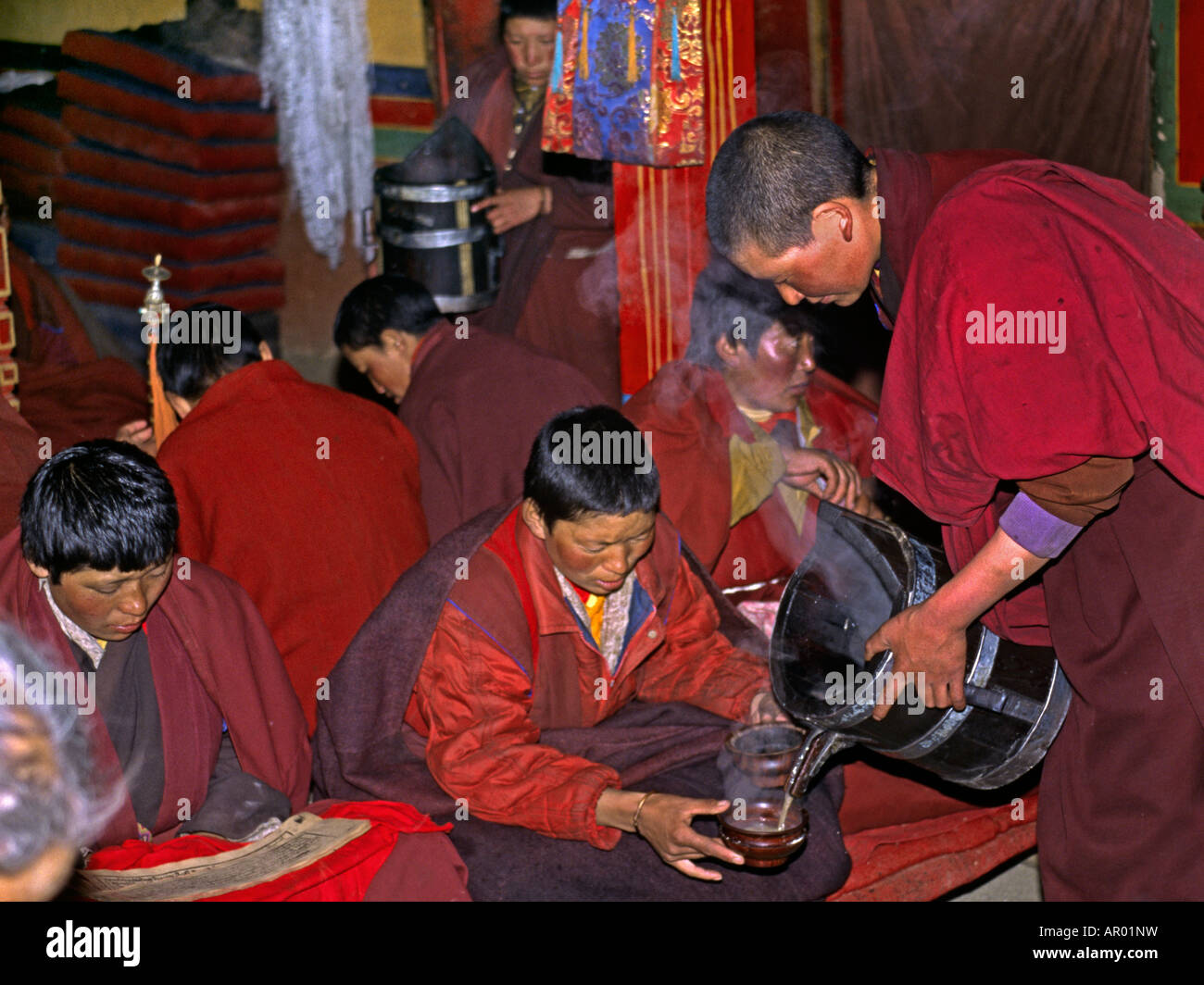 NUNS are served TEA at the TERDROM NUNNERY founded by YESHE TSOGYEL in ...