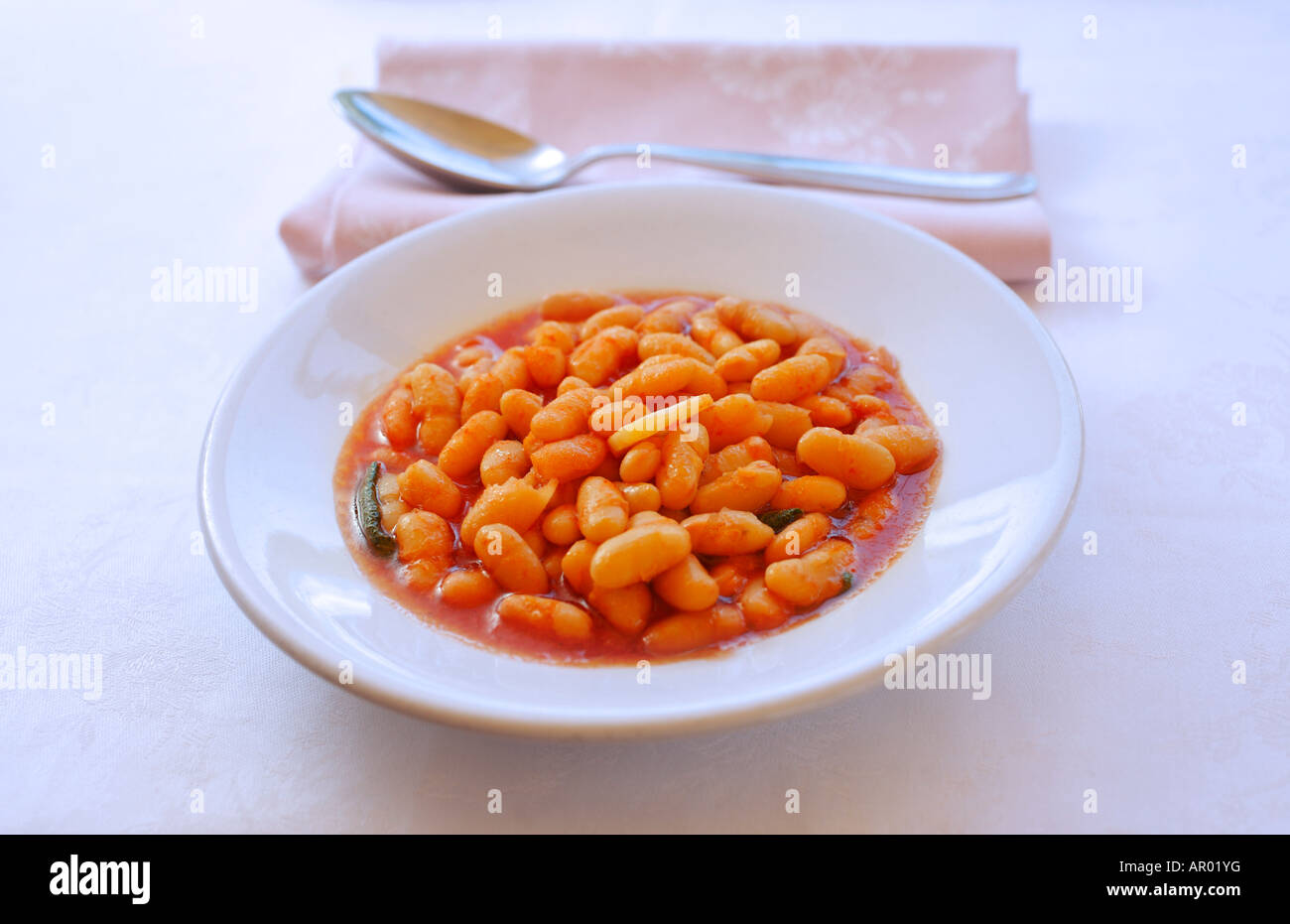 Bean dish served at the Tuscan restaurant, Italy Stock Photo - Alamy