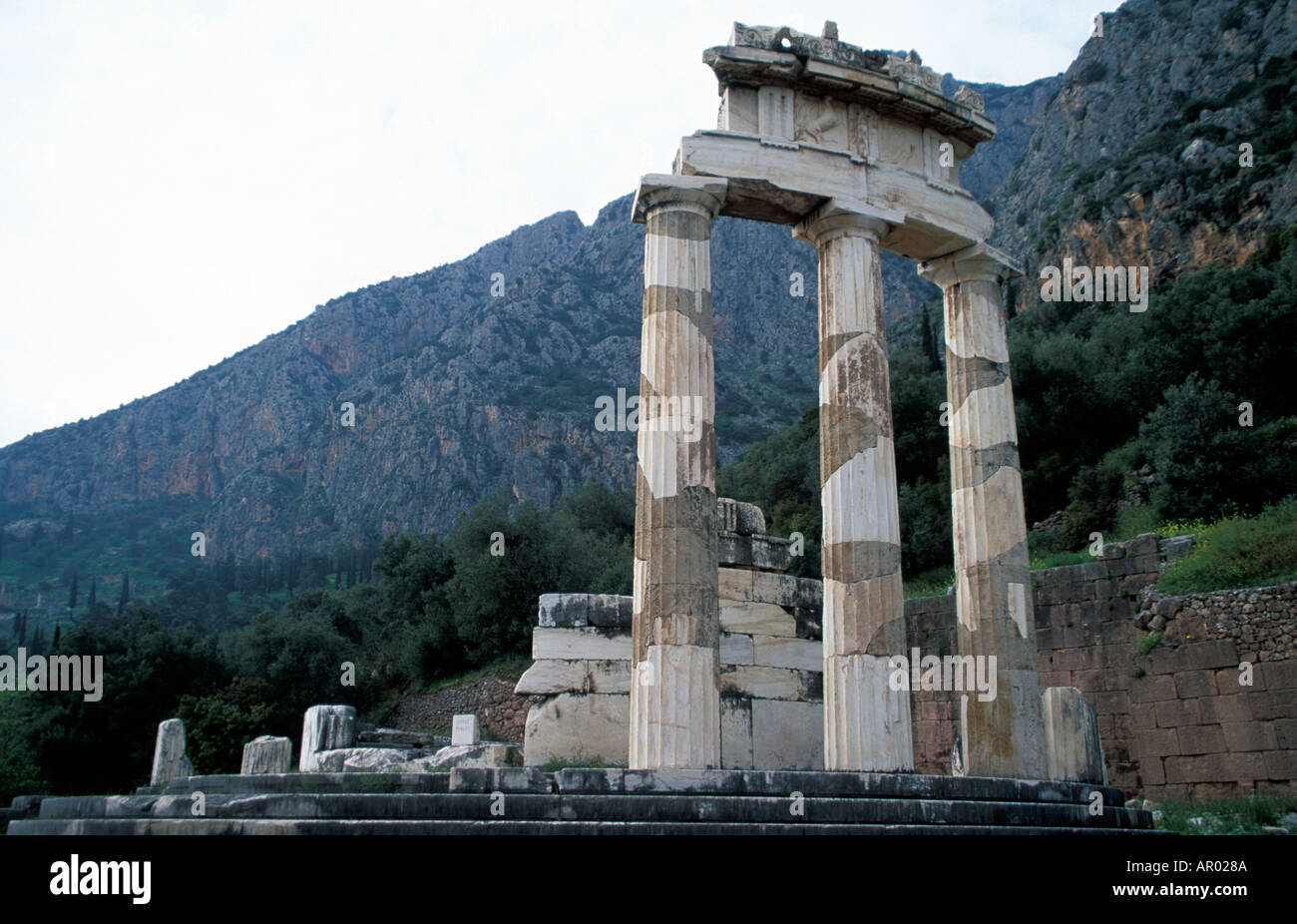 The Tholos Temple Sanctuary of Athena Pronaia Stock Photo - Alamy