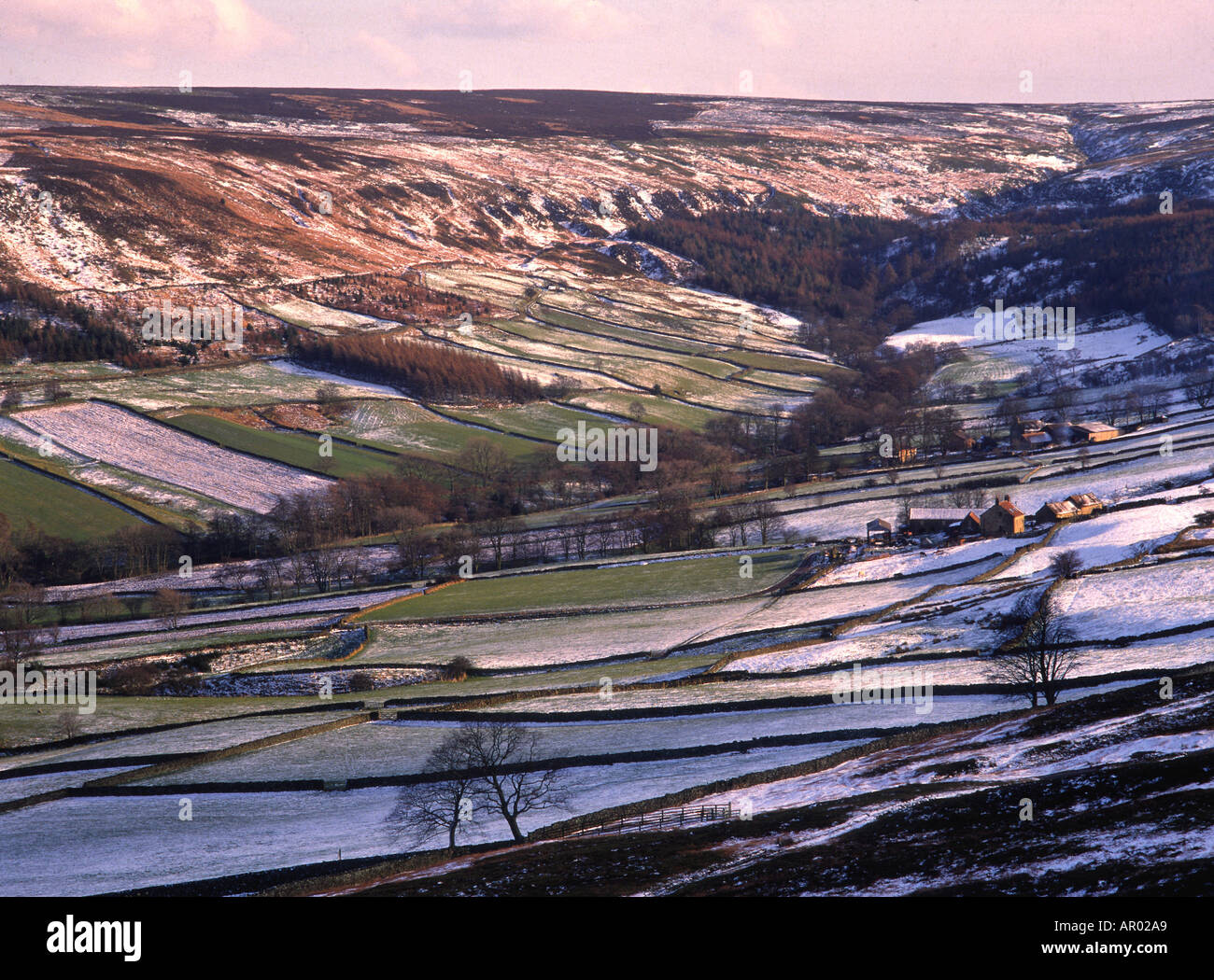 Danby Dale Danbydale in Winter North York Moors England Stock Photo - Alamy