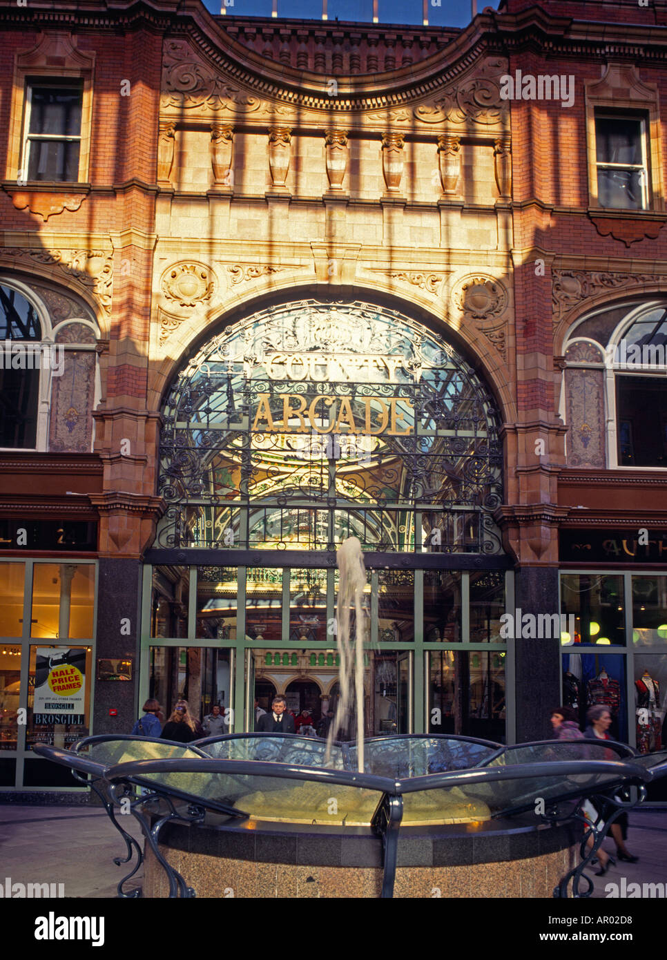 County Arcade Leeds Yorkshire Interior of restored Victorian shooping ...