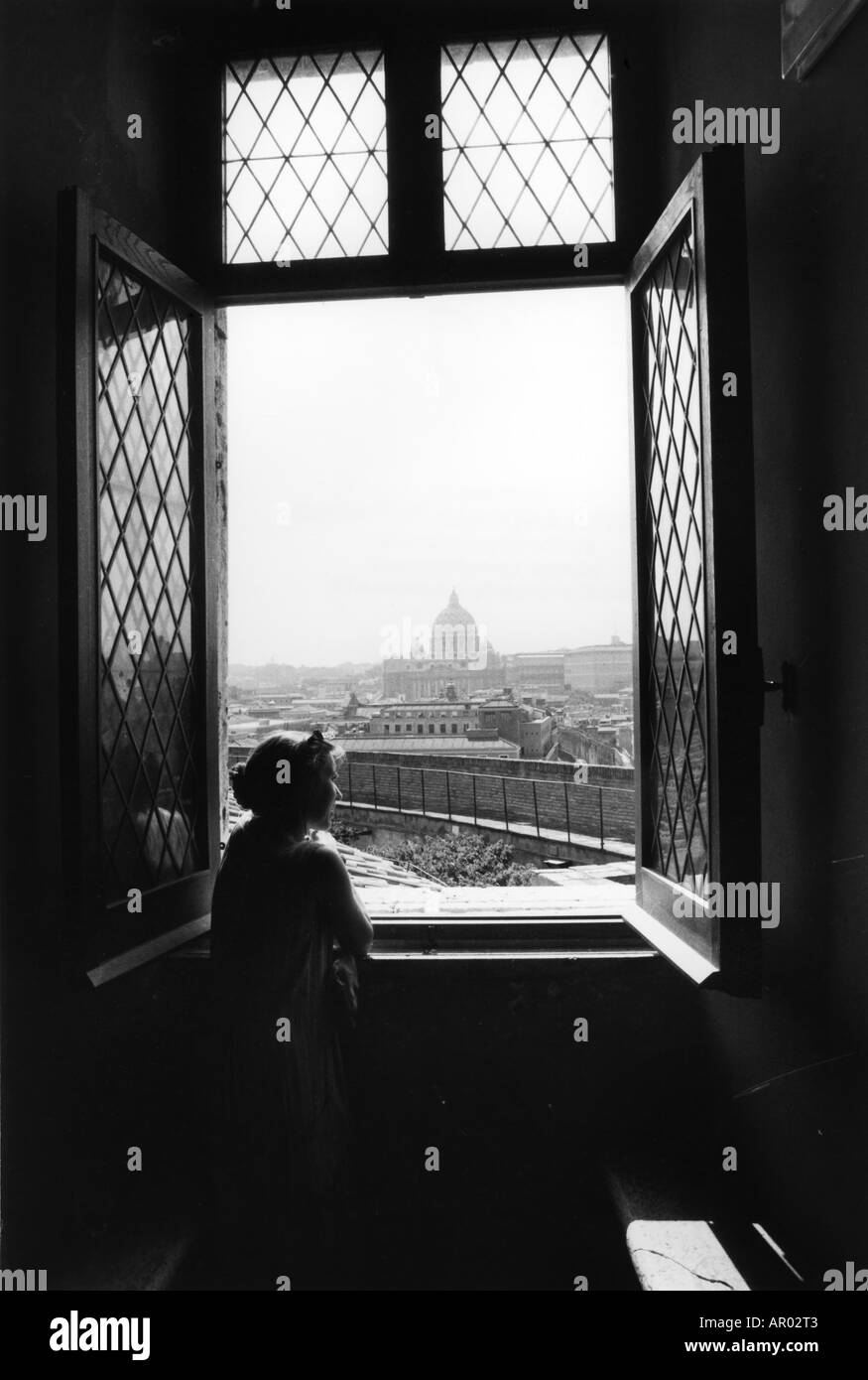 View out from window Black and White Stock Photos & Images - Alamy