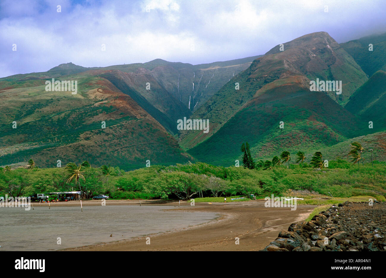 The lush cliffs of West Molokai Hawaii USA Stock Photo - Alamy