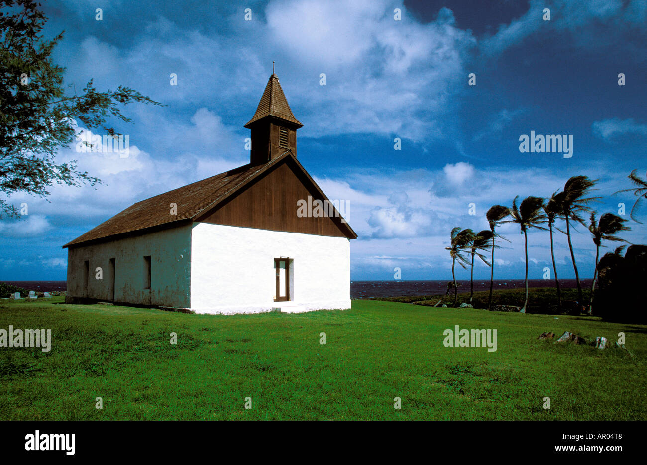 Church in the rugged southern part of Maui Hawaii USA Stock Photo - Alamy