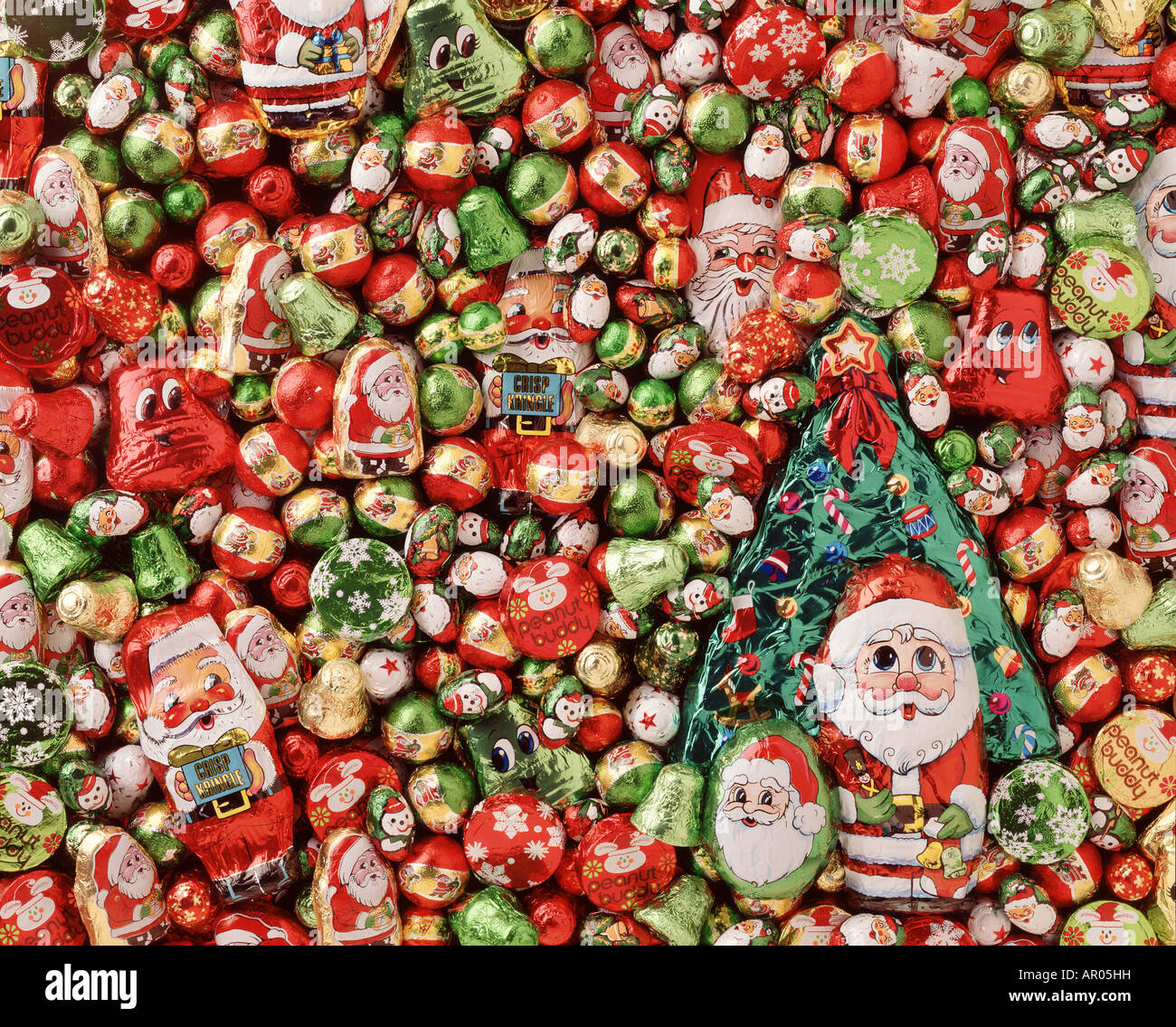 assortment holiday Christmas candy Santa claus Stock Photo - Alamy