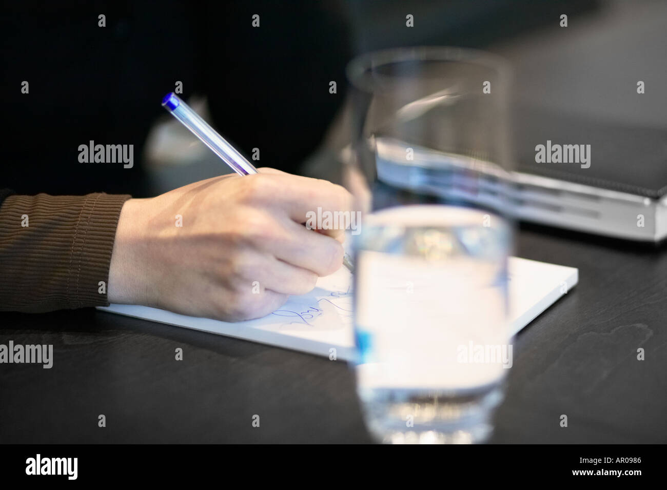 Hand gesture business meeting Stock Photo - Alamy