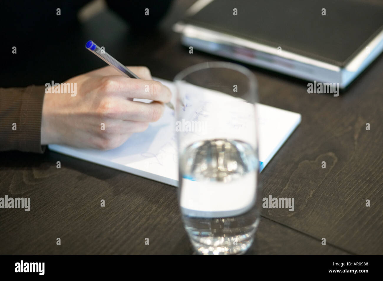 Hand gesture business meeting Stock Photo - Alamy