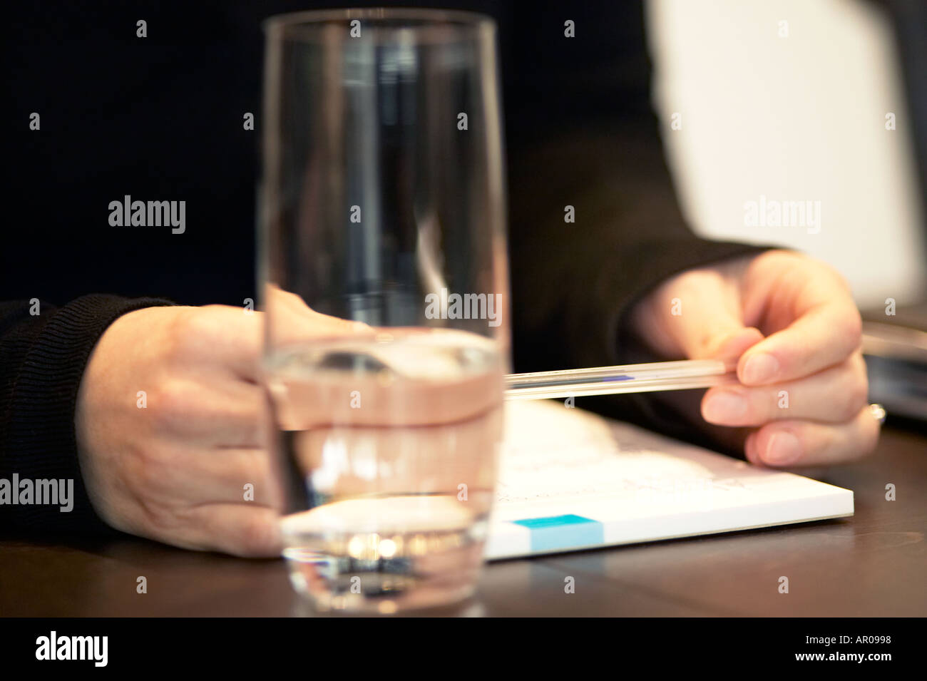 Hand gesture business meeting Stock Photo - Alamy