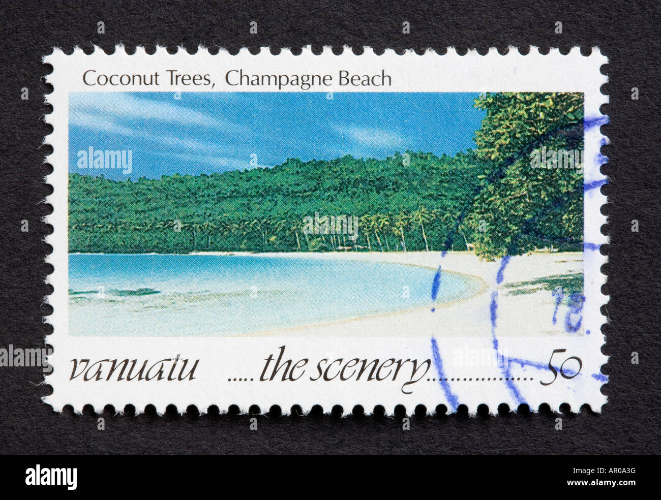 Vanuatu postage stamp Stock Photo - Alamy