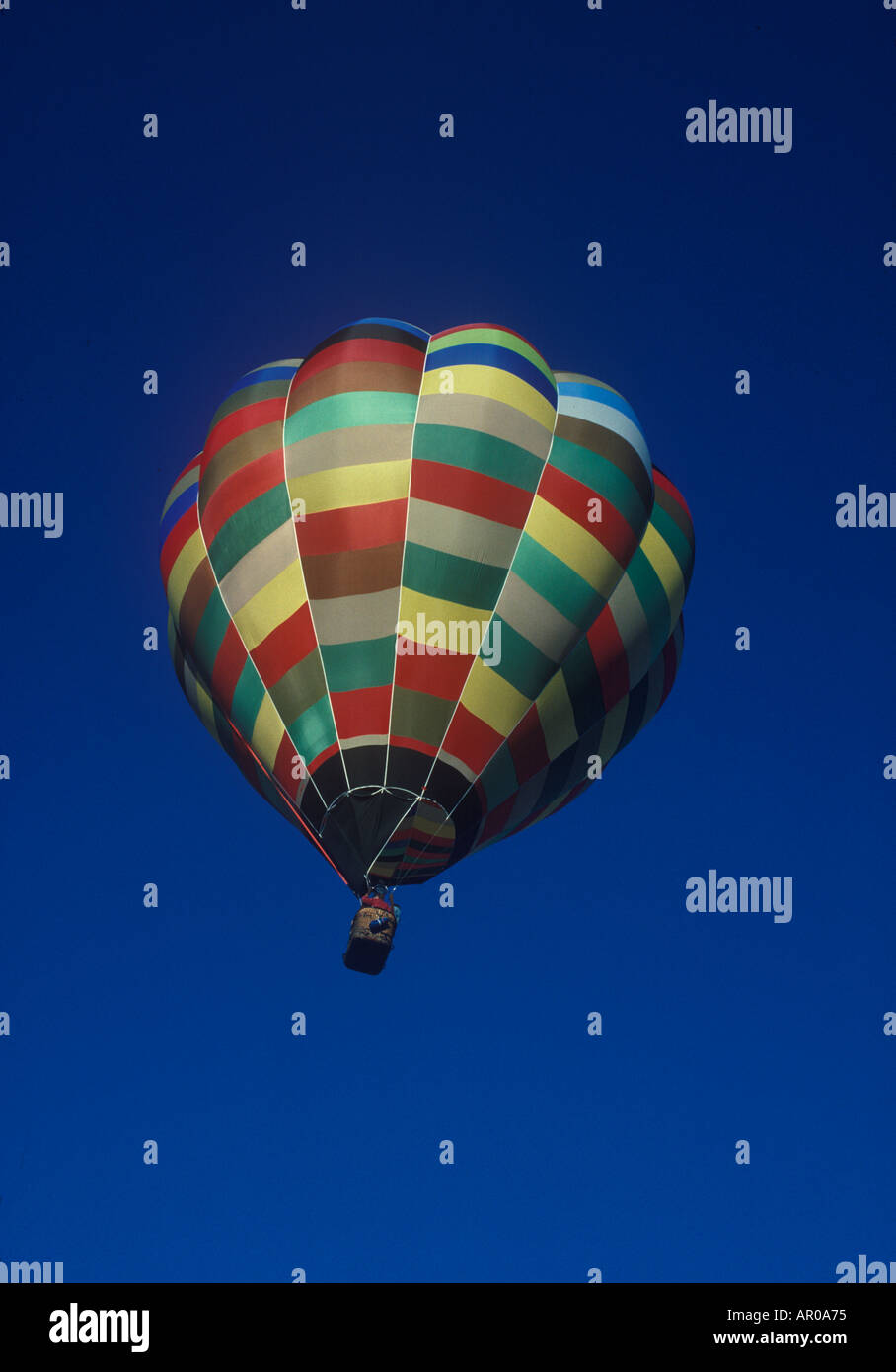 Hot Air Balloon in Flight Stock Photo - Alamy