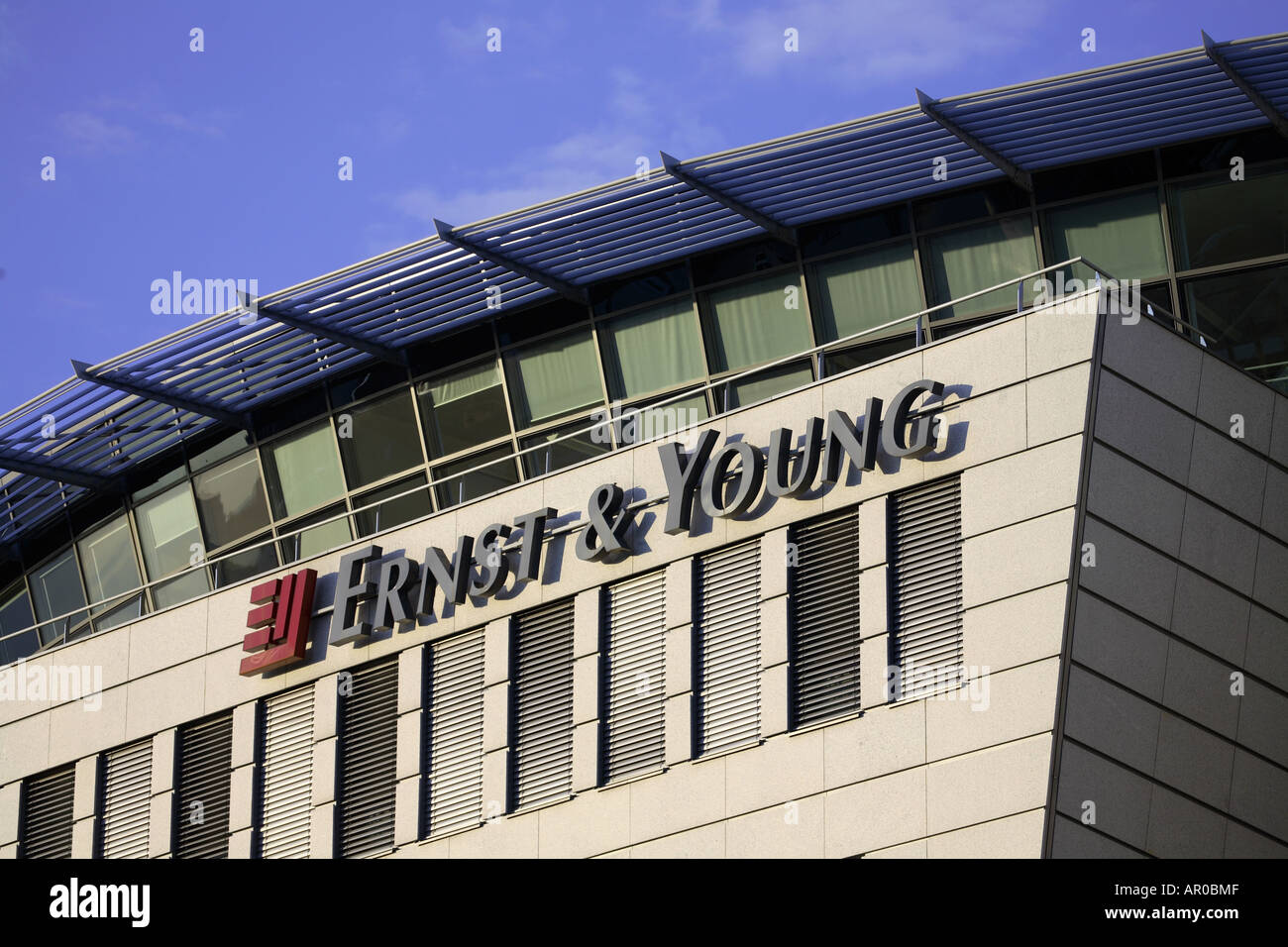 Ernst & Young company sign on a office building Munich, Germany Stock ...