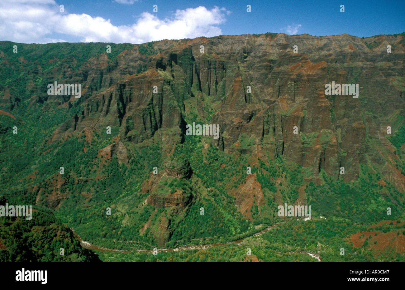The lush colorful cliffs of Waimea Canyon the Grand Canyon of the ...