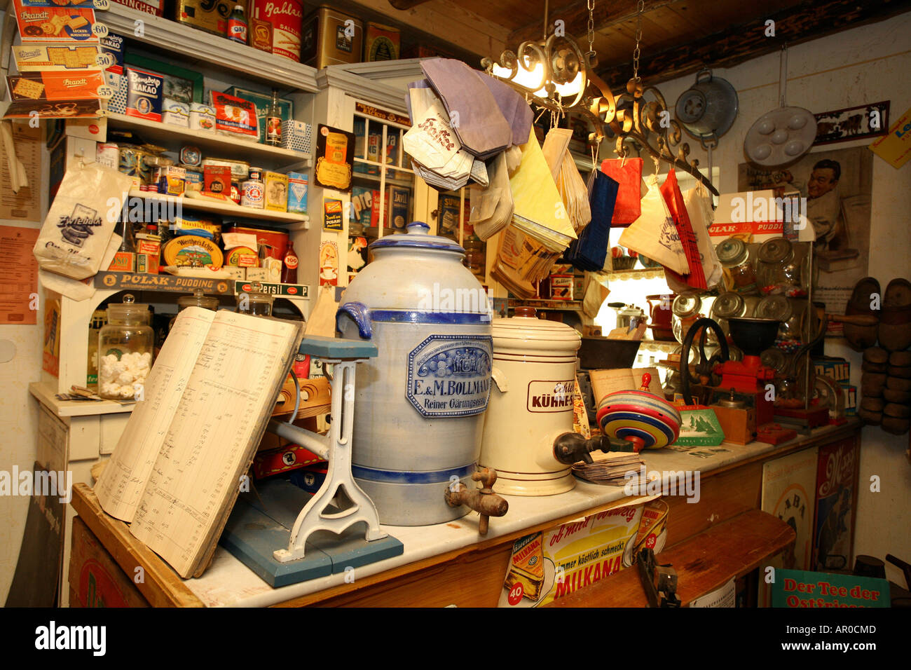 Museum farm village shop Leer, East Frisia, Lower Saxony, Germany Stock ...