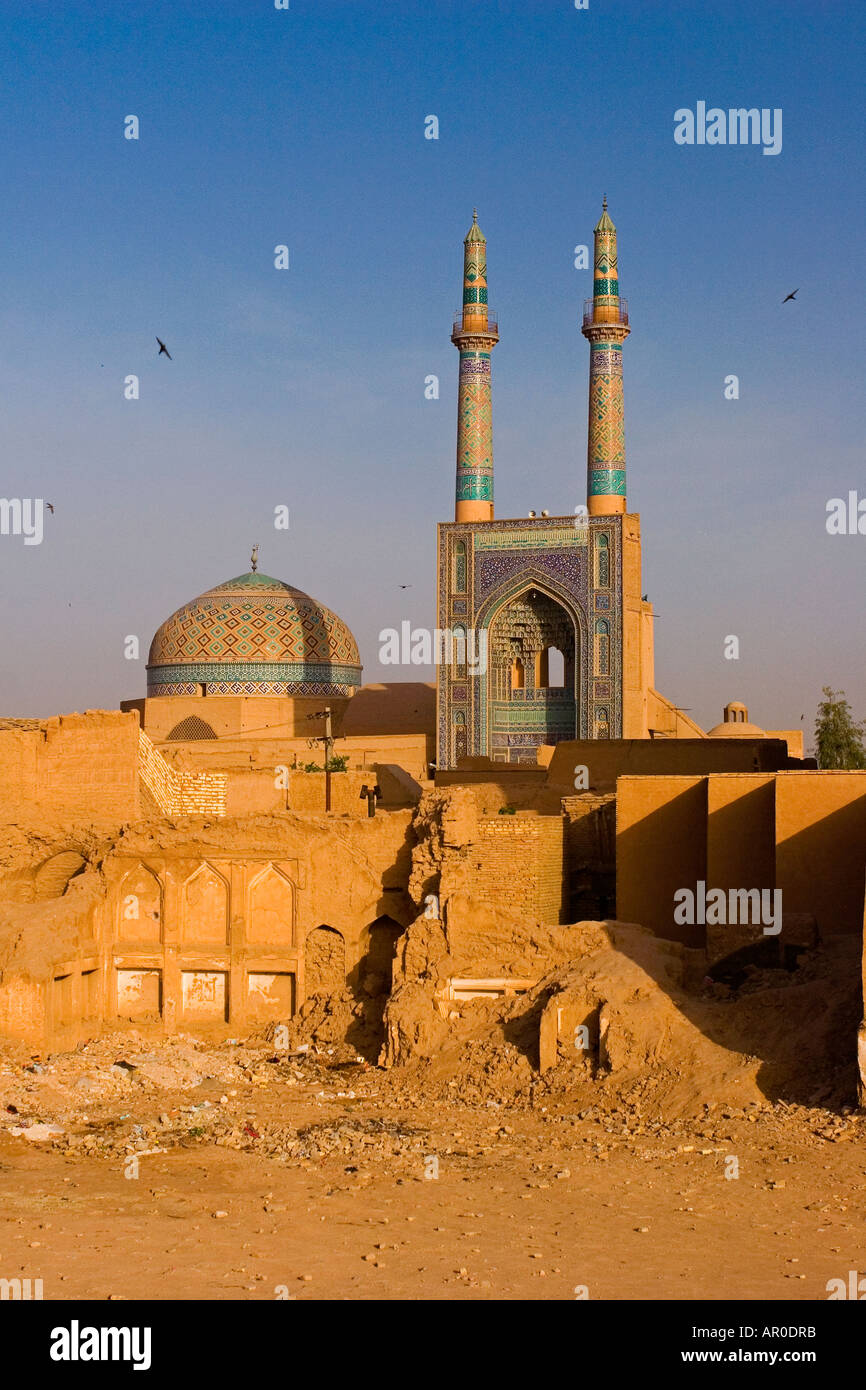 The stunning elaborate Jameh Mosque Yazd Iran Stock Photo - Alamy
