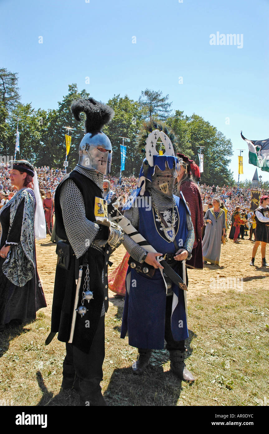 Knights in mediaeval medieval costume, knight festival Kaltenberger ...