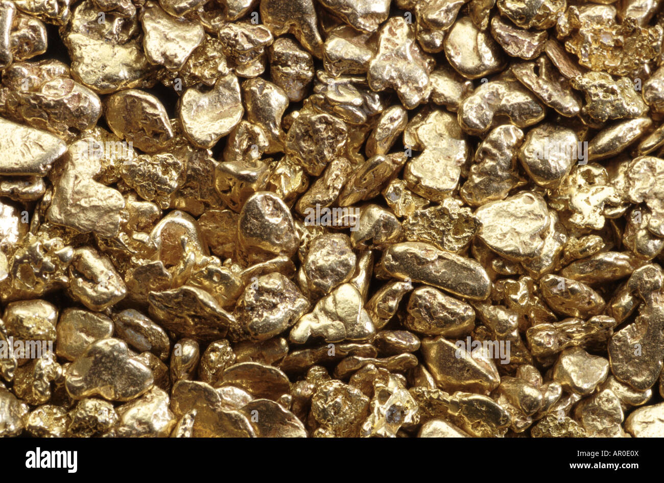 Close-up of Gold Nuggets Stock Photo - Alamy