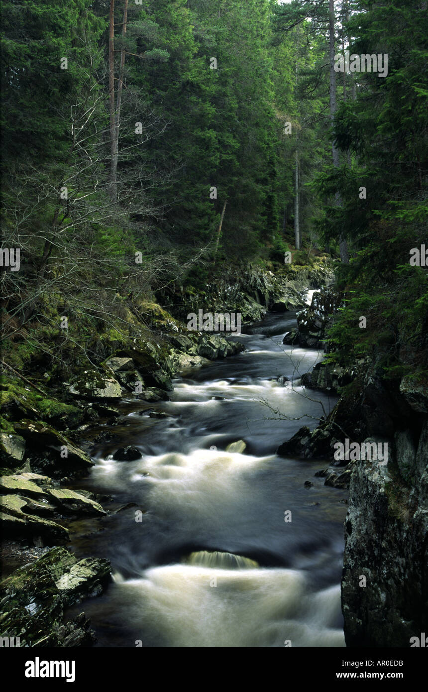 SCOTLAND Scottish Highlands Cainrgorm National Park The fast flowing ...