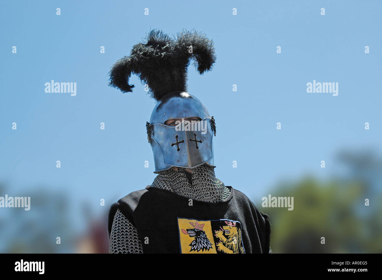 Knight in mediaeval medieval costume, knight festival Kaltenberger ...