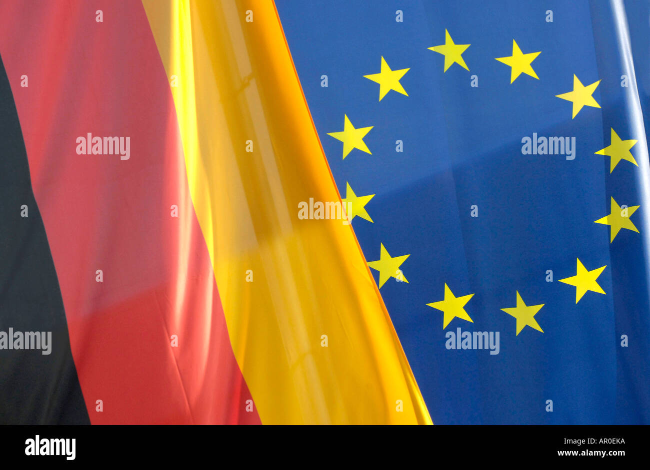 Germany, Europe flags Stock Photo - Alamy