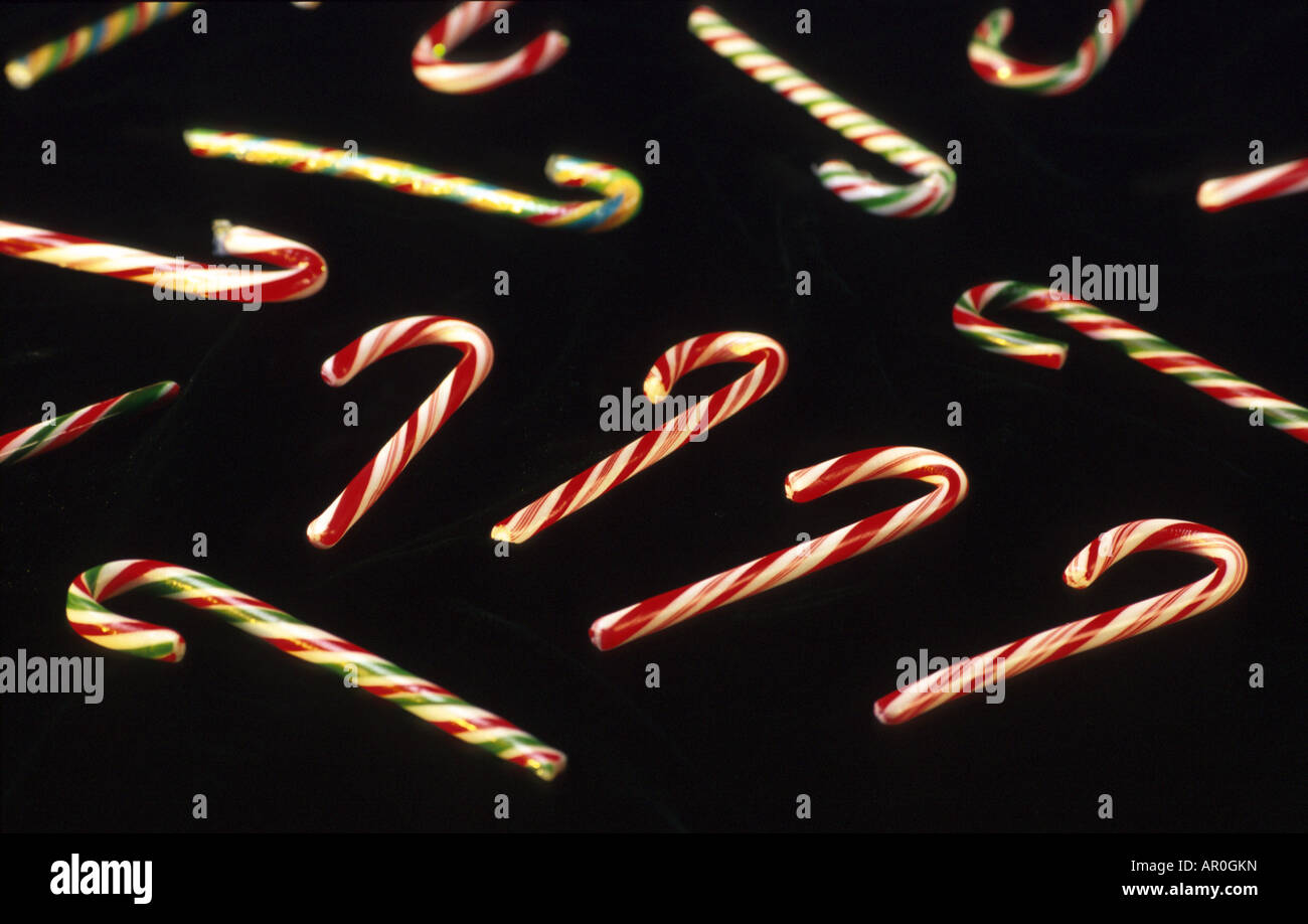 Group of Multi-colored Candy Canes Studio Still Life Stock Photo - Alamy