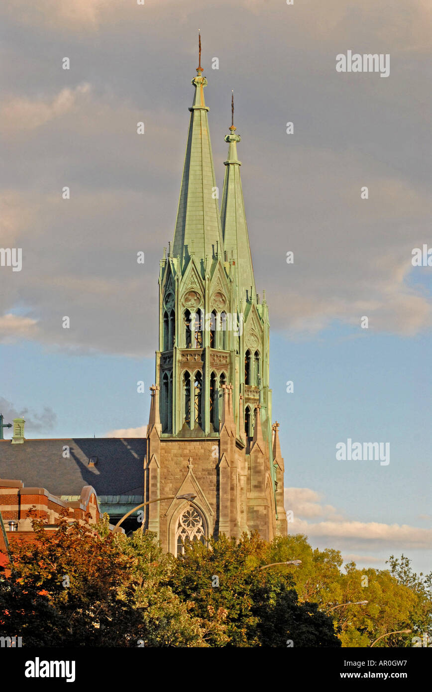 Church on Saint Denis street Montreal Quebec Canada Stock Photo - Alamy