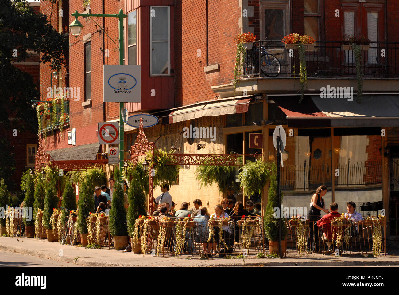 Terrace of La Croissanterie in Outremont area Montreal Quebec Canada ...