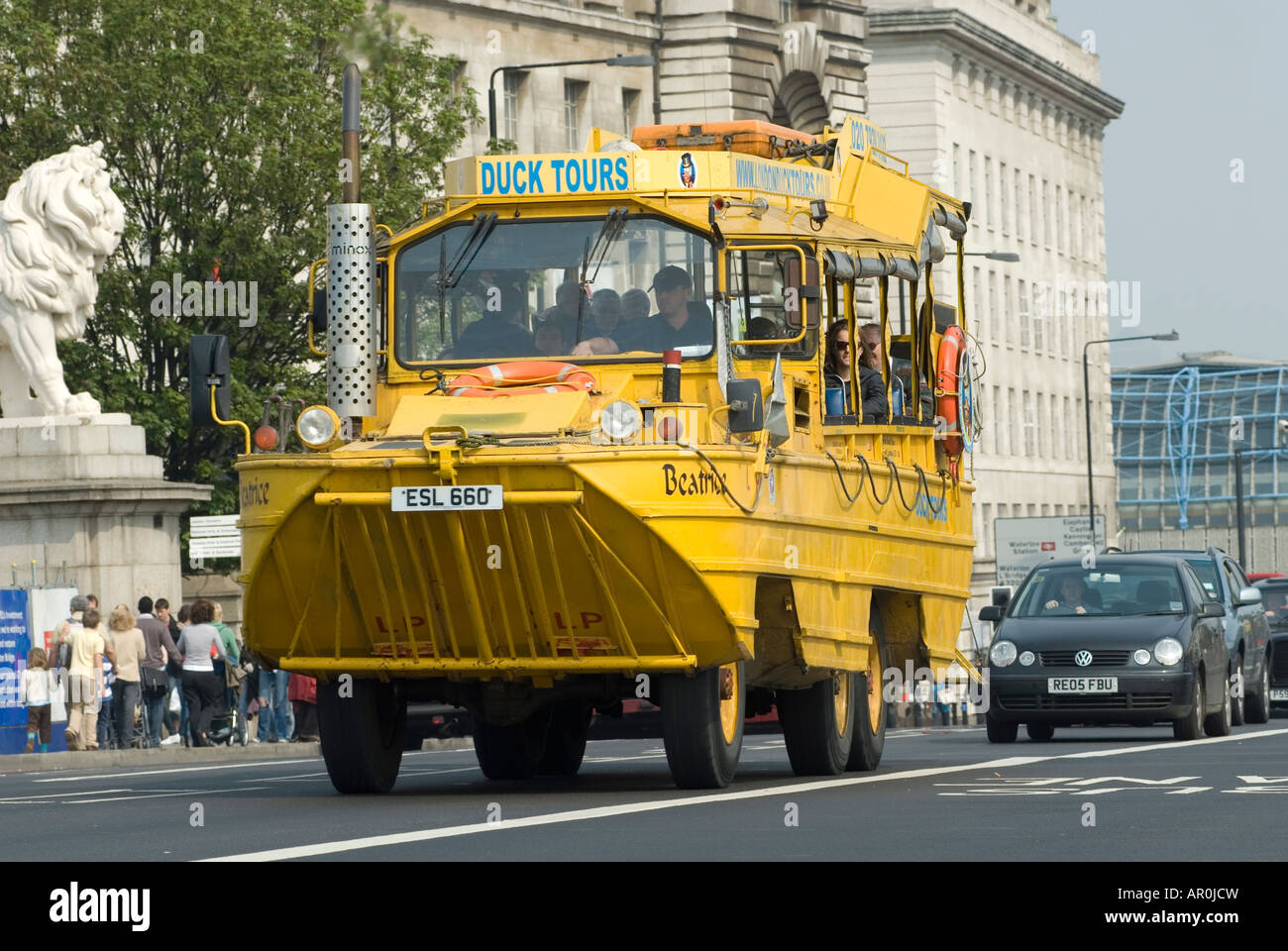 Duck Tours amphibious duck tours in London England Stock Photo - Alamy
