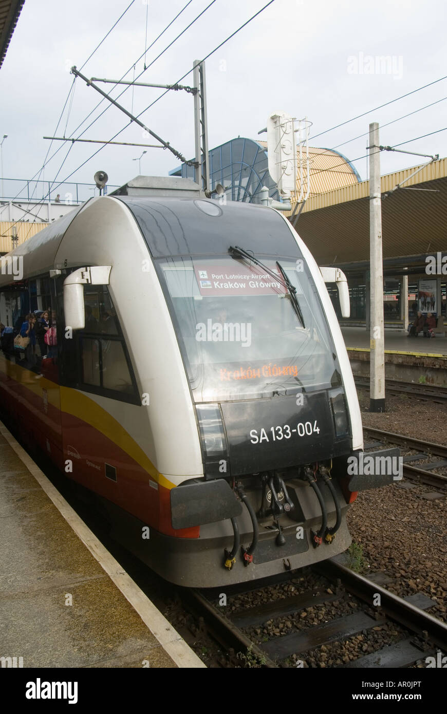 shuttle train at Krakow railway station Stock Photo - Alamy