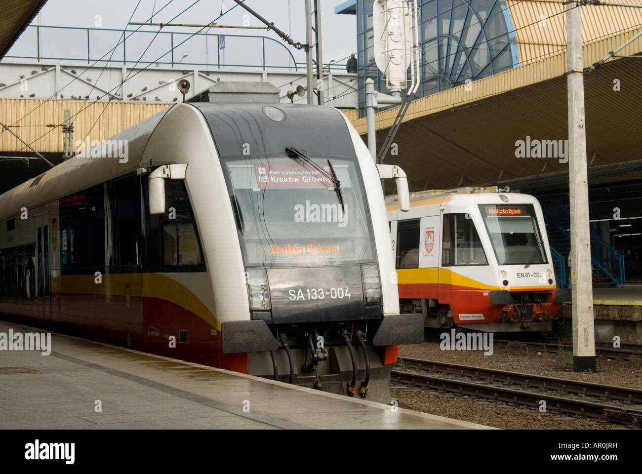 shuttle train at Krakow railway station Stock Photo - Alamy
