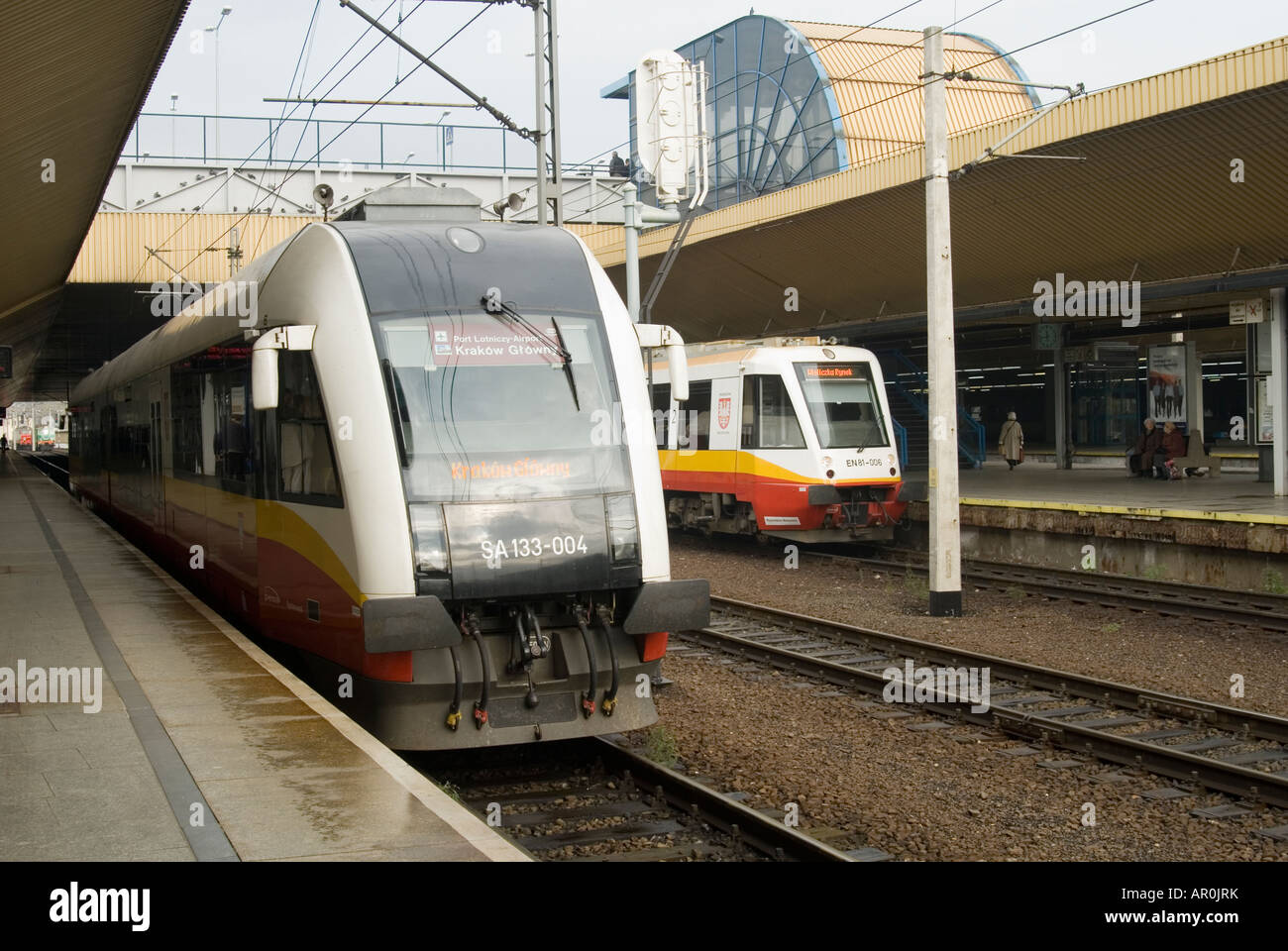 shuttle train at Krakow railway station Stock Photo - Alamy