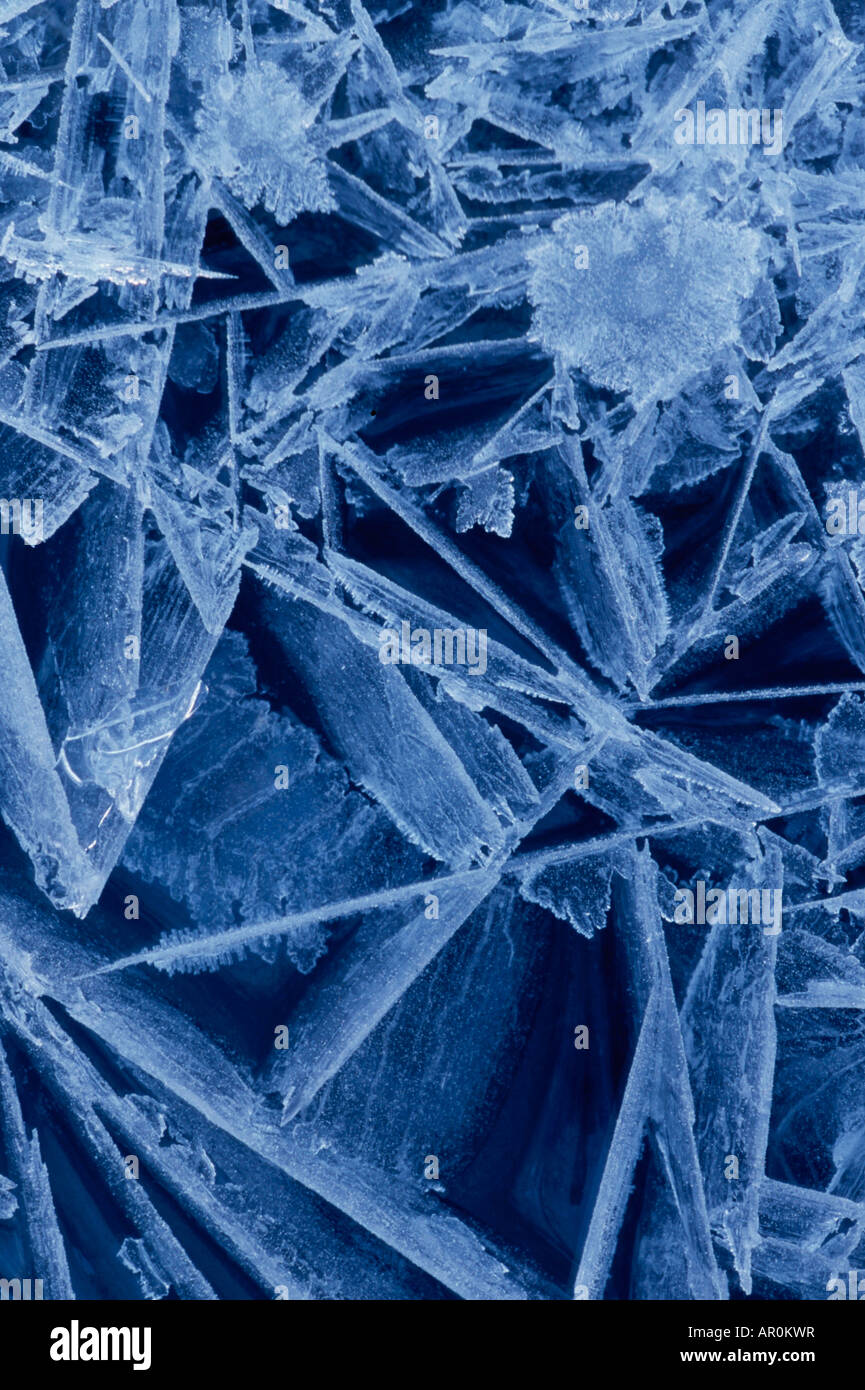 Ice Crystals Formed on Portage River Alaska Winter Stock Photo - Alamy