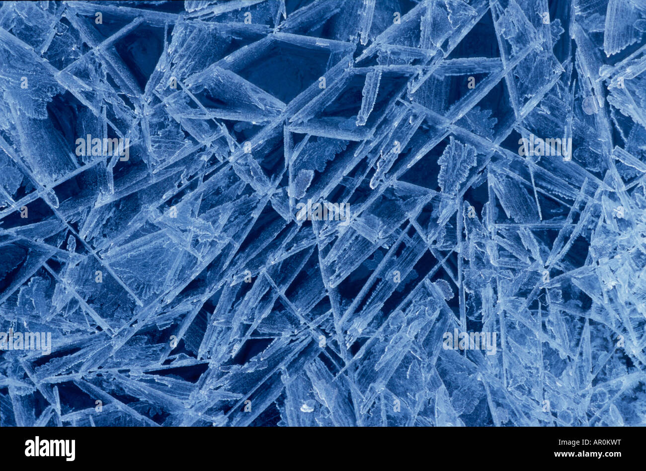 Ice Crystals Formed on Portage River Alaska Winter Stock Photo - Alamy