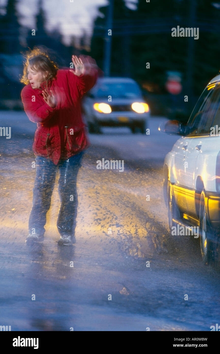 Person splashed car hi-res stock photography and images - Alamy