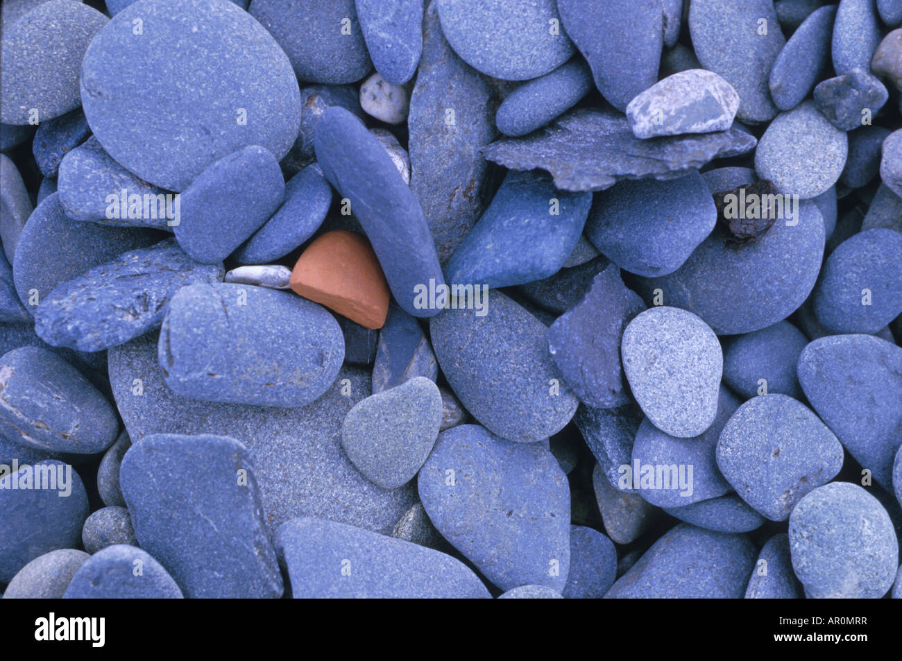 Wave-rounded rocks on beach AK summer detail Stock Photo - Alamy