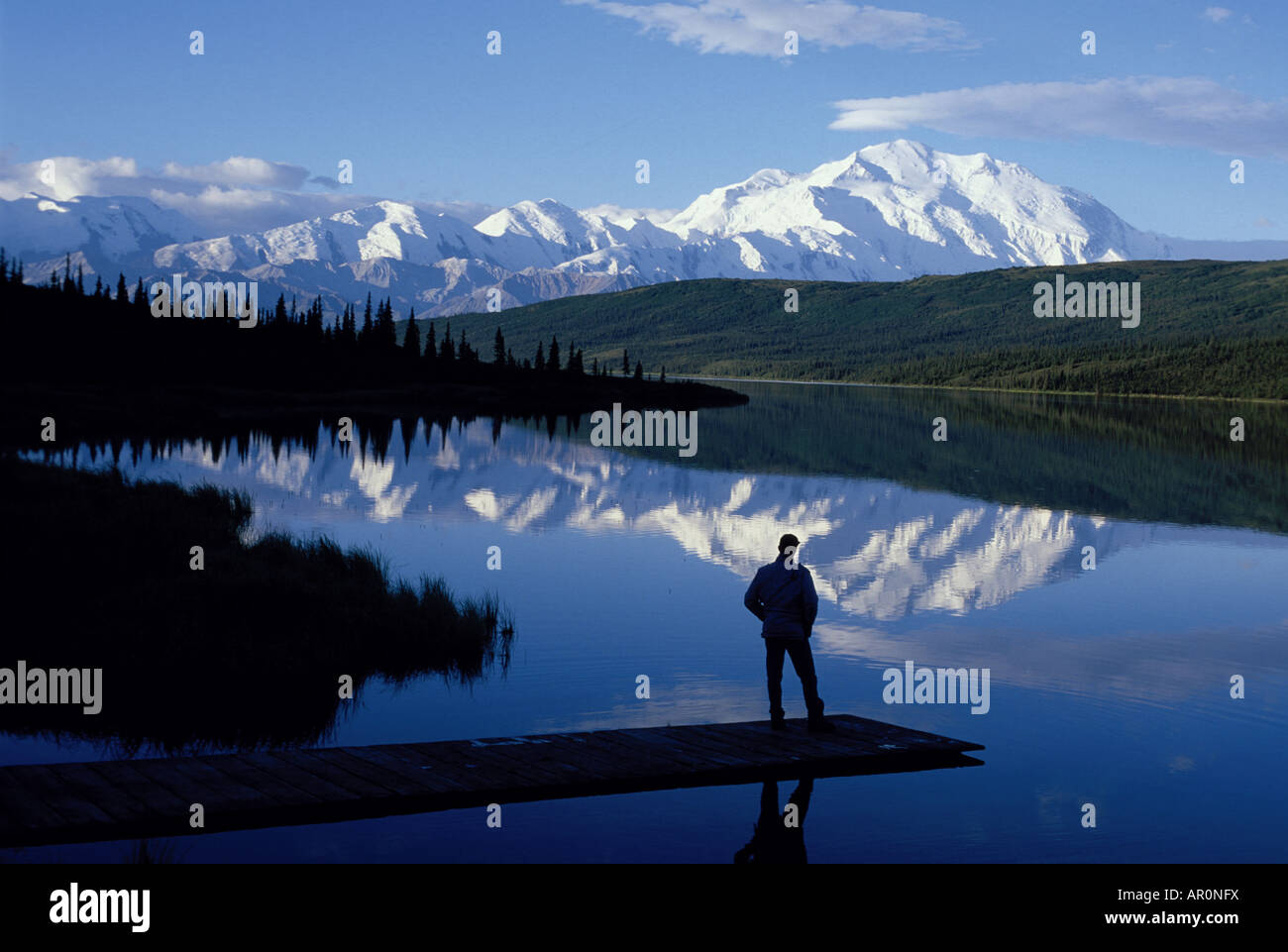 Mount denali from wonder lake hi-res stock photography and images - Alamy