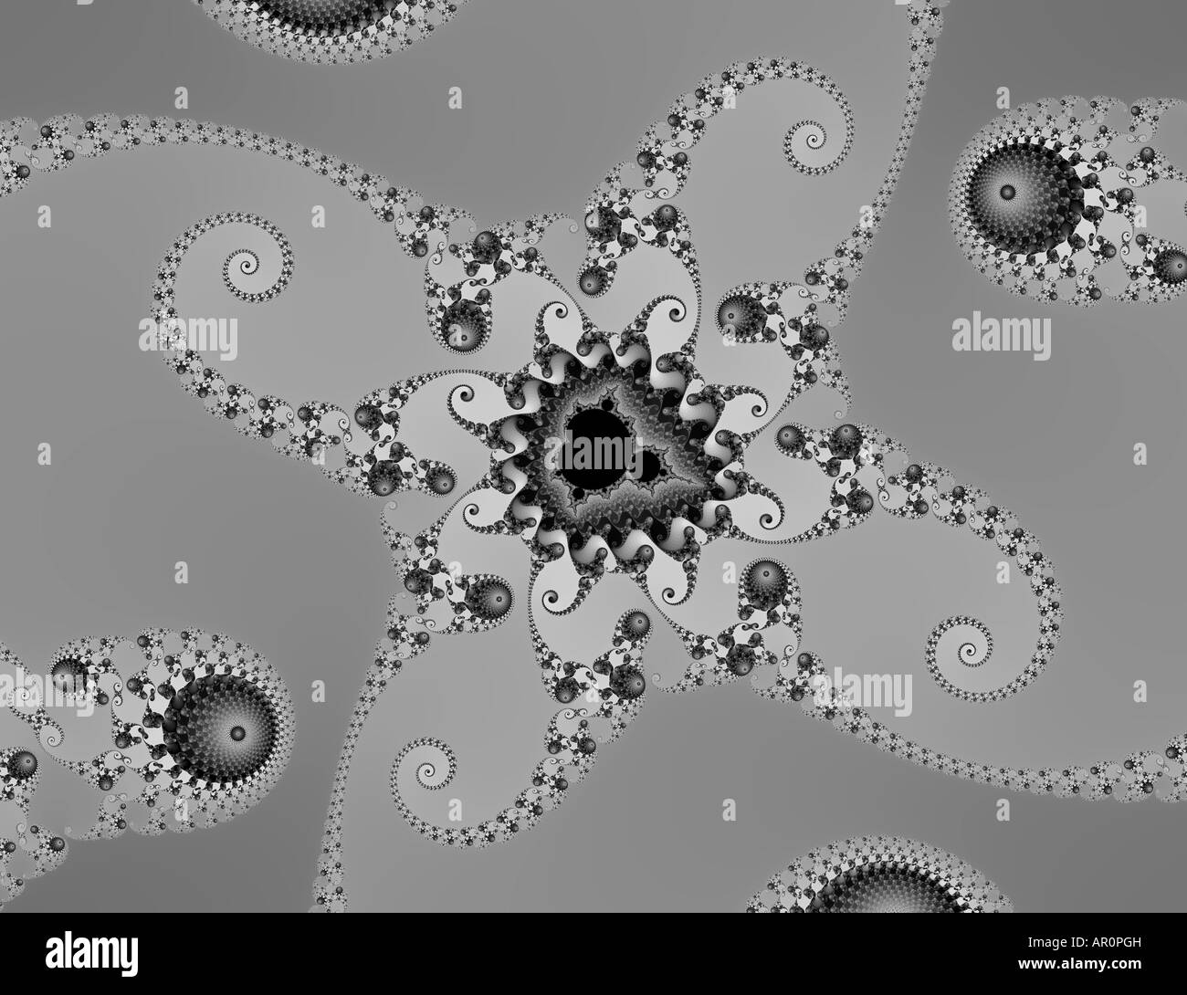 Fractal mandelbrot Black and White Stock Photos & Images - Alamy