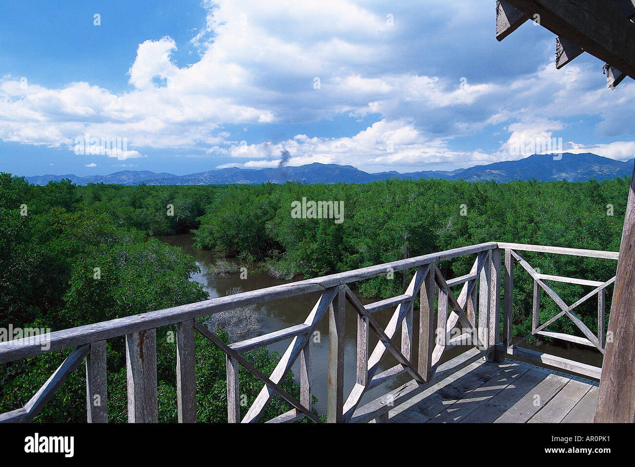Beobachtungsturm, watch tower, Caroni Swamps Bird Sancutuary Trinidad ...