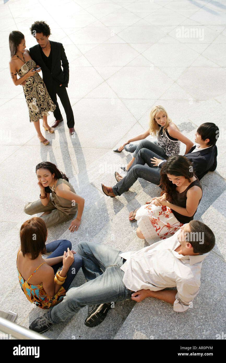 People Sitting From Above