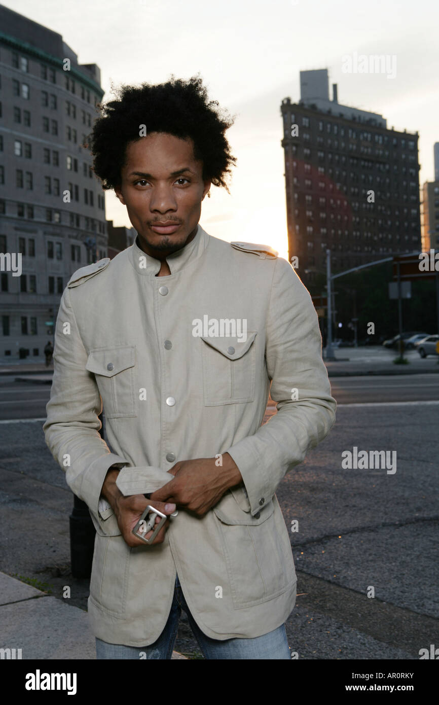African American man facing camera Stock Photo - Alamy