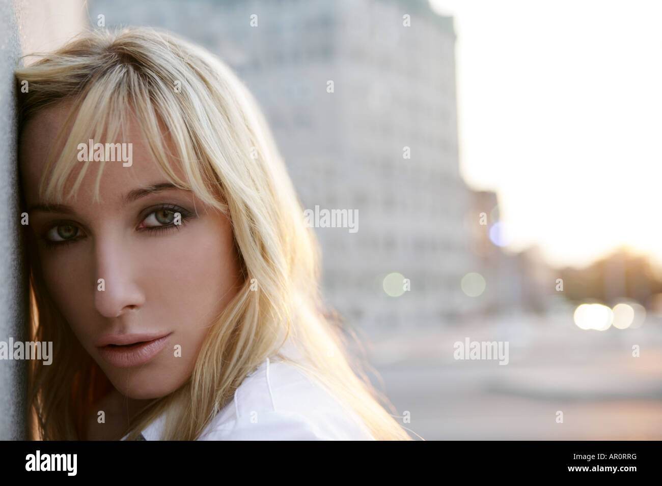 Portrait starring blond young woman hi-res stock photography and images ...