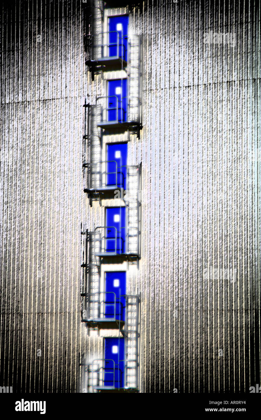 Emergency Exit Doors an a Building Stock Photo - Alamy