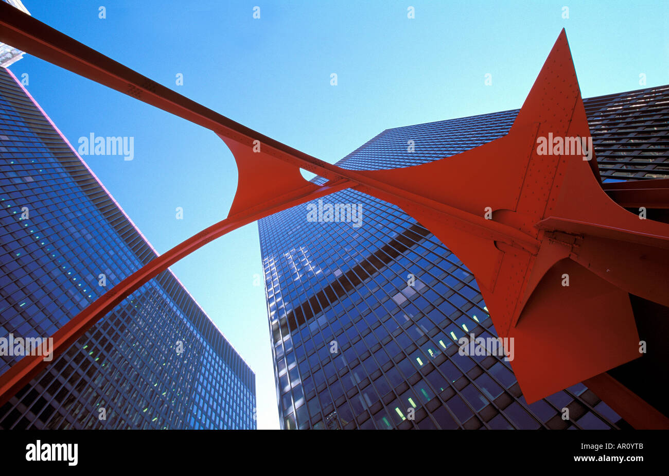 The Alexander Calder s Flamingo modern sculpture on N Dearborn Street ...