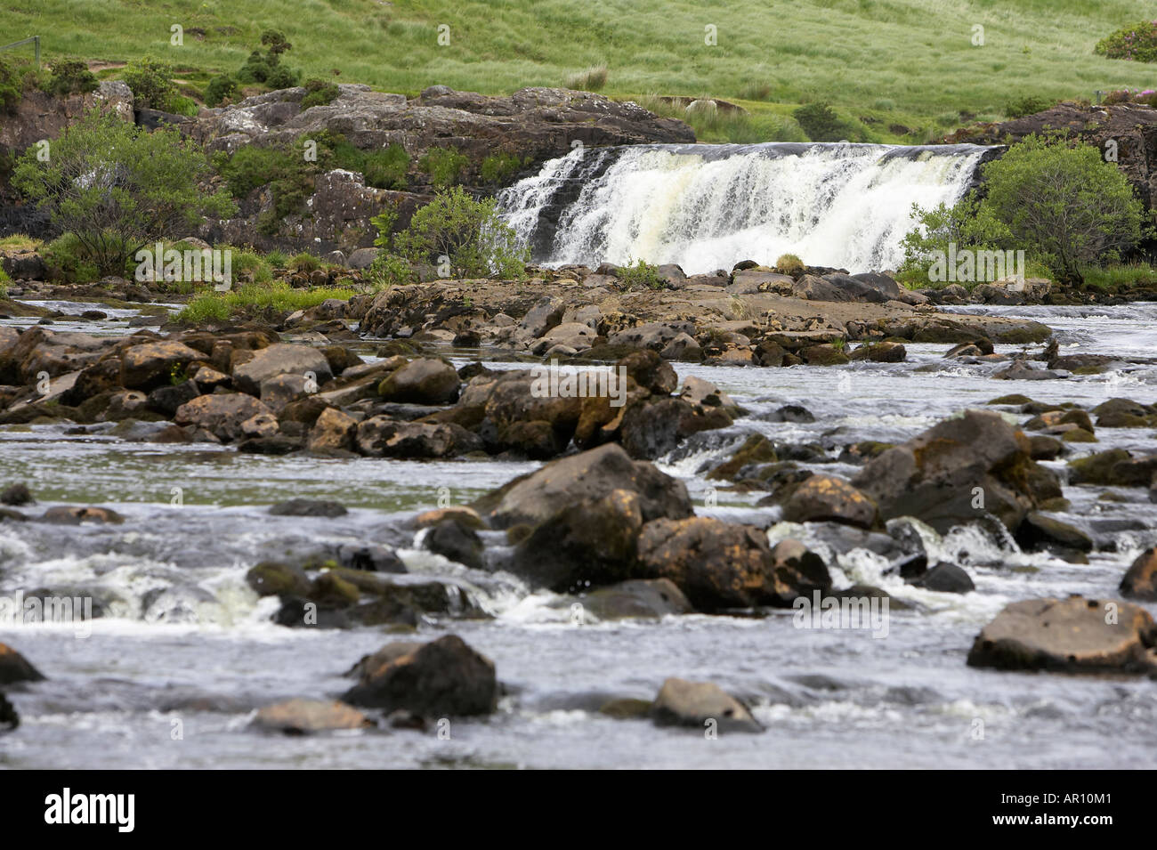 aasleagh falls and erriff river near Lenaun Leenane Connemara County ...
